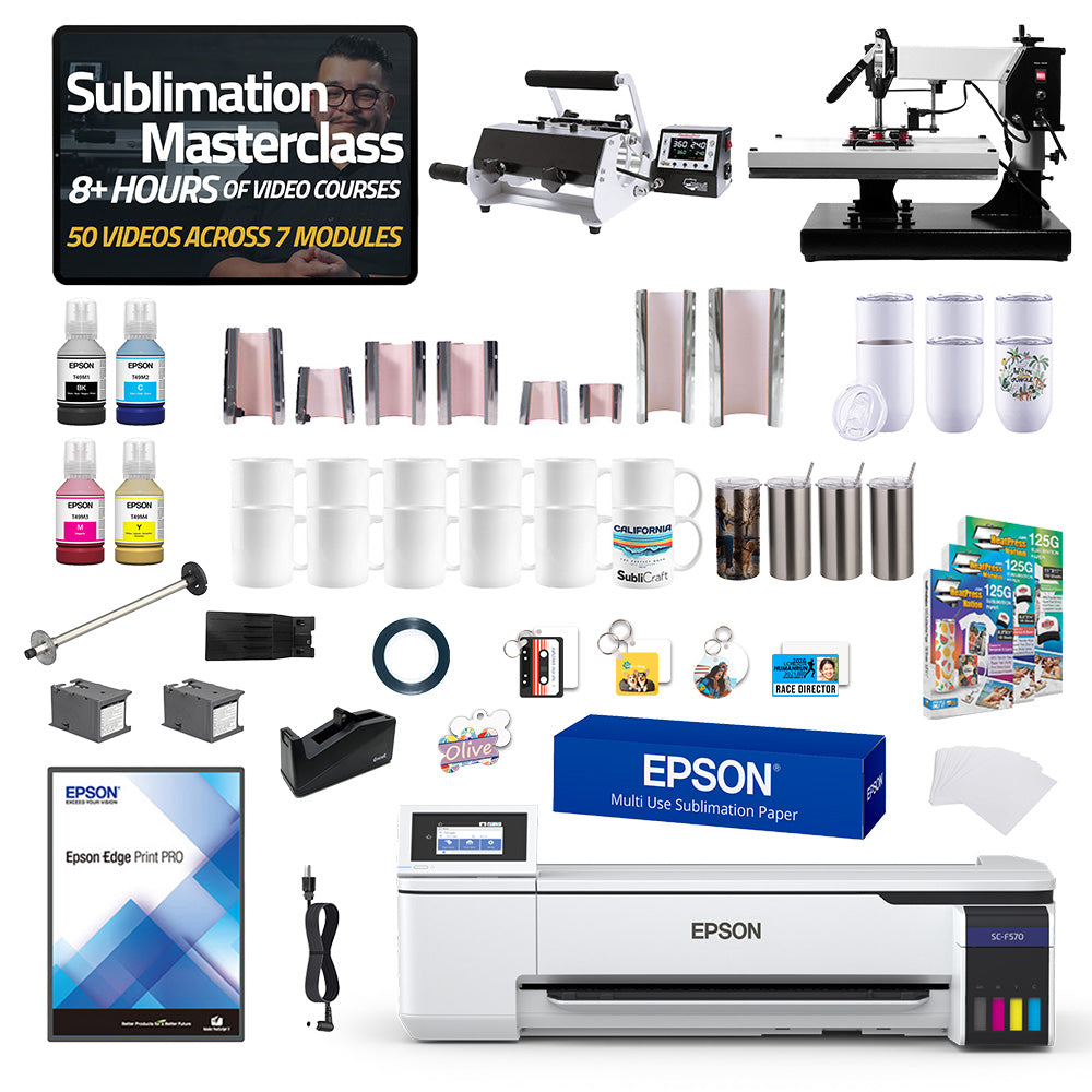 Epson SureColor F570 24" Desktop Dye-Sublimation Printer 8-in-1 Mug Pr ...